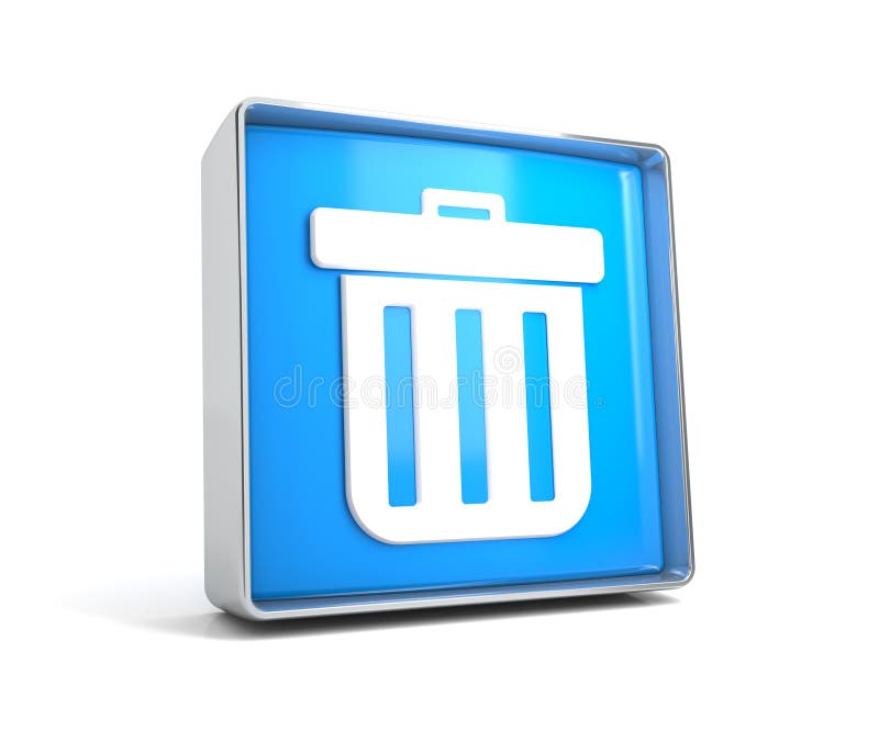 Trash Button Icon Vector. Recycle Bin Symbols Stock Vector ...