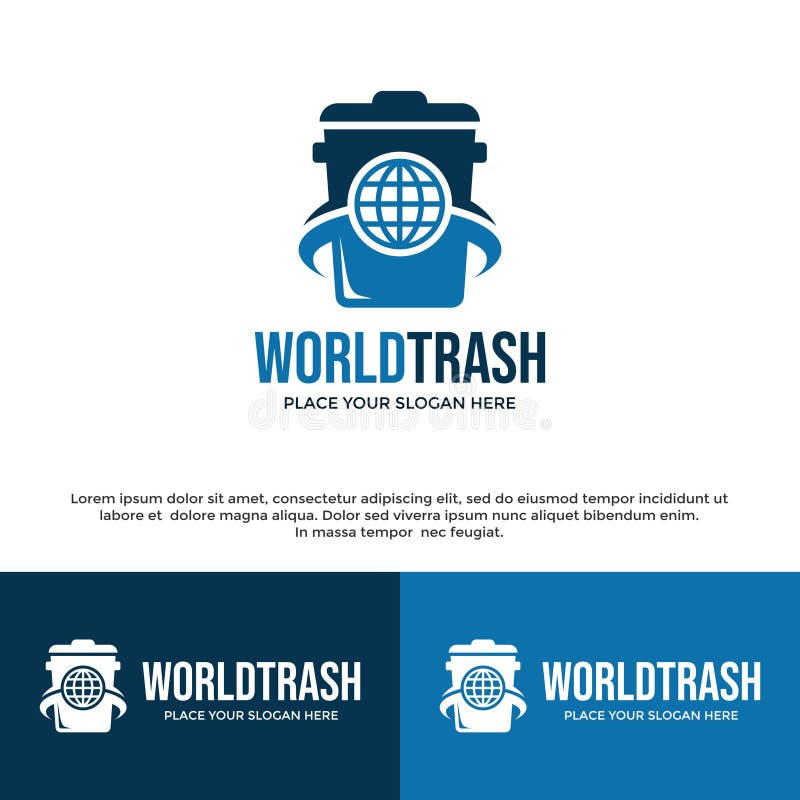 Trash of World Vector Logo Template Stock Vector - Illustration of leaf ...