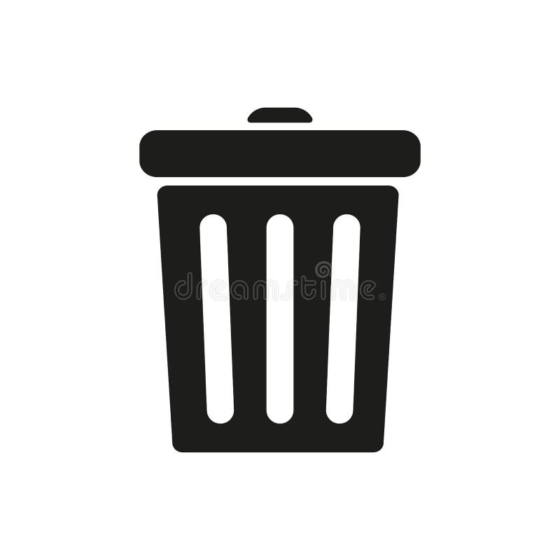 Dustbin Symbol Drawing by Illustration Stock Vector - Illustration of ...