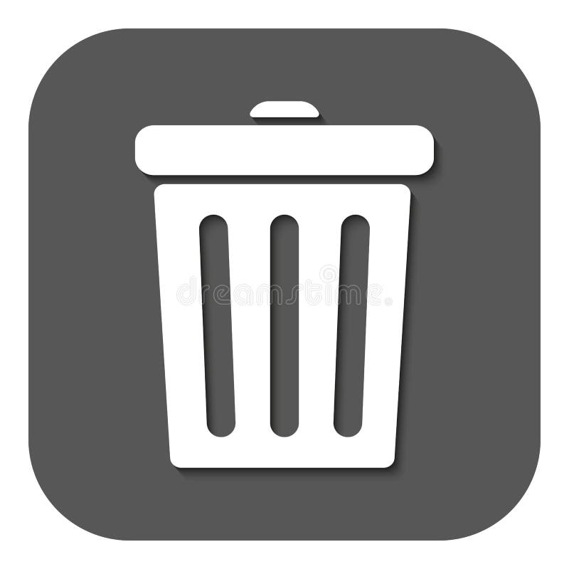 The Trashcan Icon. Dustbin Symbol Stock Vector - Illustration of junk ...