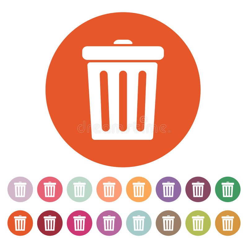 The Trashcan Icon. Dustbin Symbol Stock Vector - Illustration of delete ...