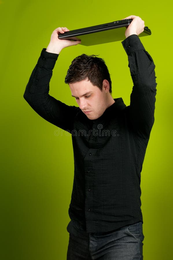 Young Man Tantrum Computer Stock Photos - Free & Royalty-Free Stock ...