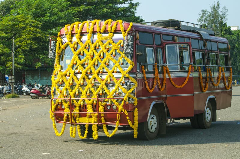 Trasporto Dell'India L'autobus Immagine Stock - Immagine di trasporto ...