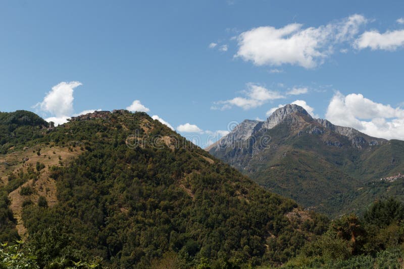 Trassilico in the Mountains Stock Photo - Image of hiking, fashioned ...