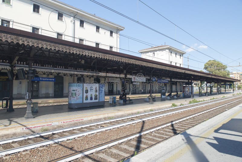 Trastevere Station, Passing Regional Train Editorial Stock Photo ...