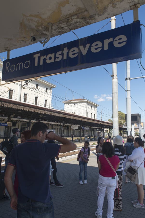 Trastevere Station, Passing Regional Train Editorial Stock Photo ...
