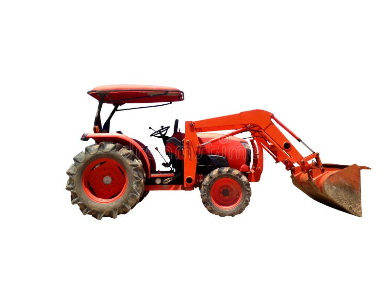 O Trator Em Um Fundo Branco Imagem de Stock - Imagem de equipamento ...