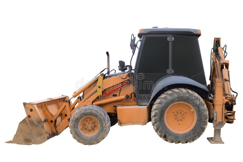 Trator Isolado No Fundo Branco Foto de Stock - Imagem de dirigir, fundo ...