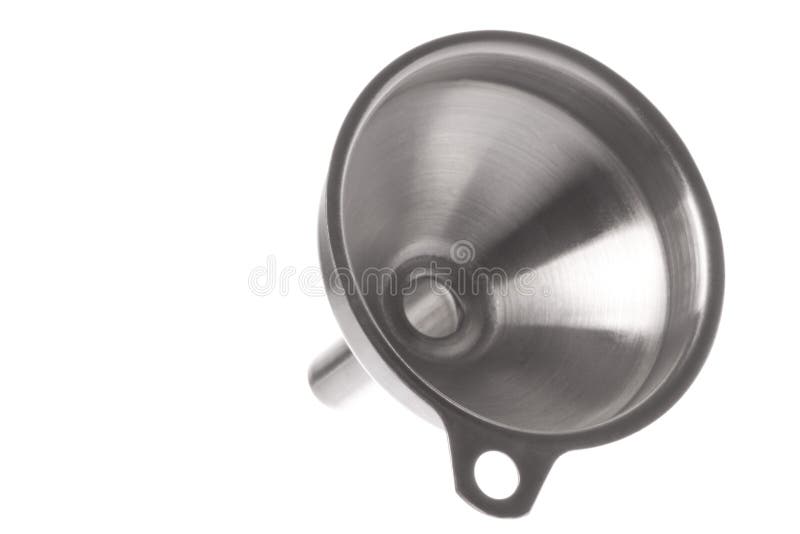 Tratt isolerad metall arkivfoto. Bild av isolerat, stänga - 11007318