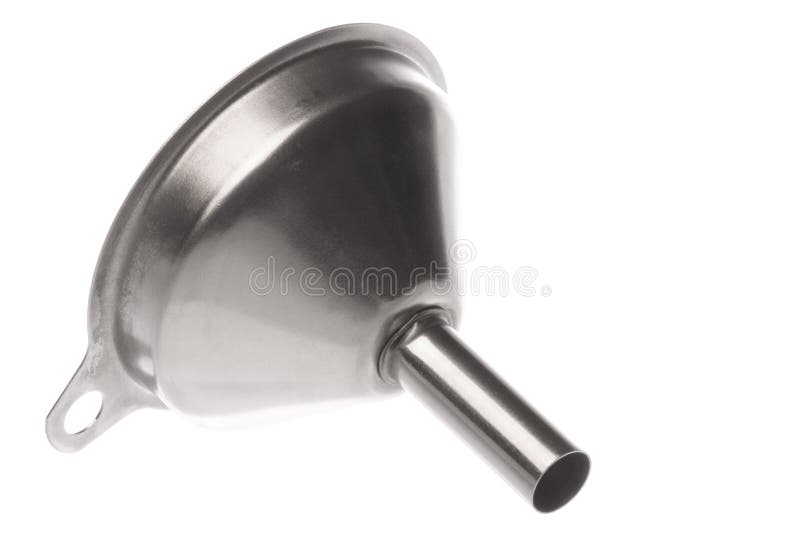 Tratt isolerad metall arkivfoto. Bild av stänga, isolerat - 11007284