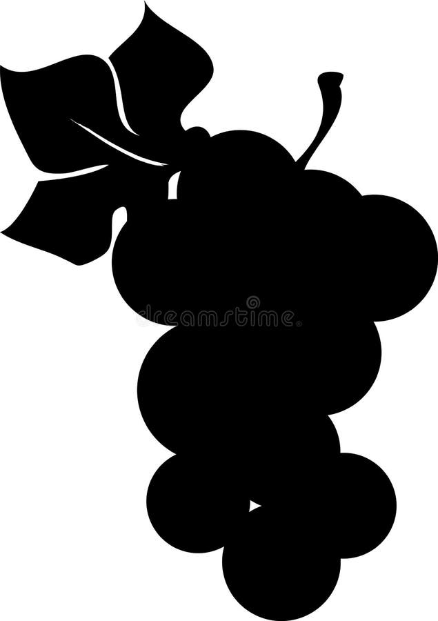 Traube mit einem Blatt vektor abbildung. Illustration von frische - 2667961