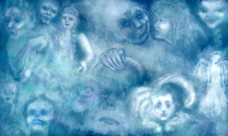 Träume mit Geistern stock abbildung. Illustration von existieren - 36514802