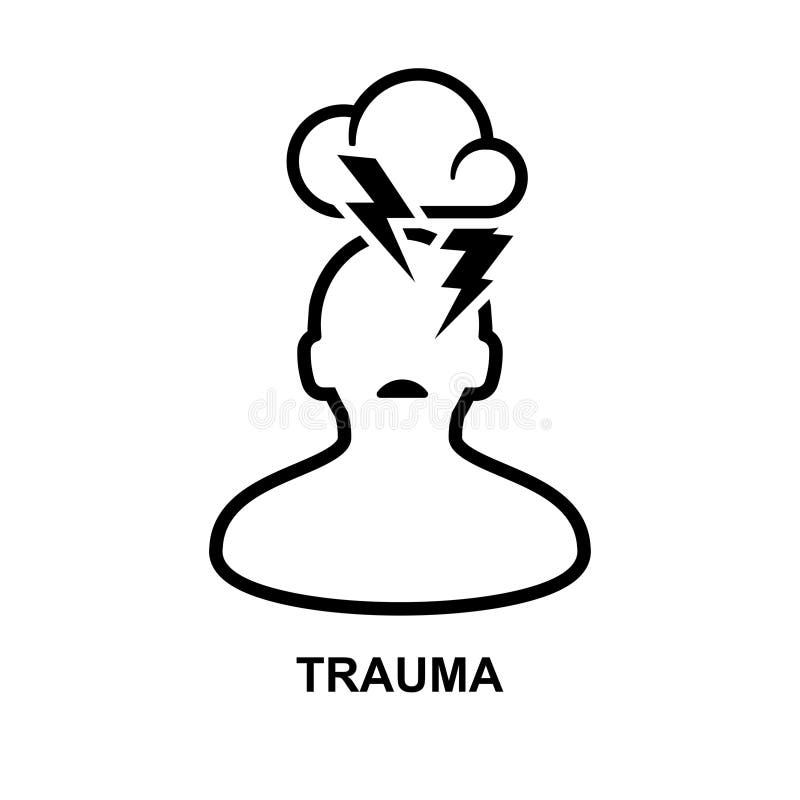 Trauma Icon. the Black Trauma Symbol Isolated on Background Stock ...