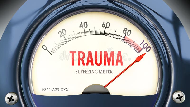 Trauma and Suffering Meter that is Hitting a Full Scale, Showing a Very ...