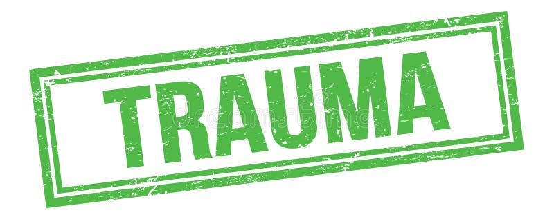 TRAUMA Text on Black Yellow Vintage Lines Stamp Stock Illustration ...