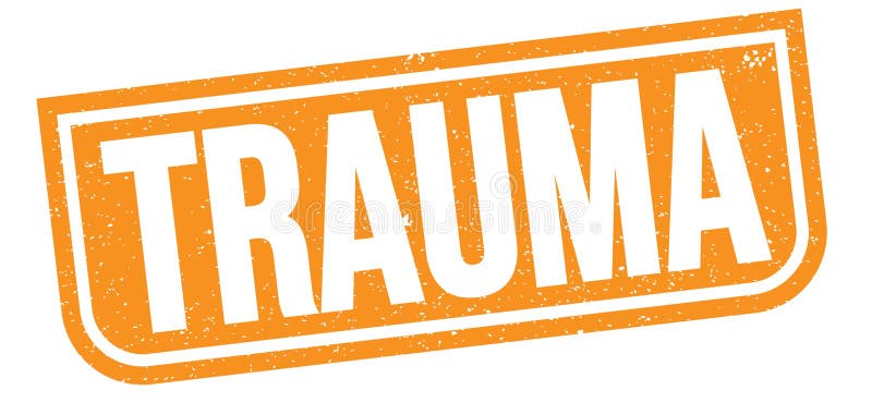 TRAUMA Text Written on Orange Stamp Sign Stock Illustration ...