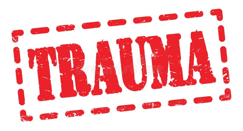 TRAUMA Text Written on Red Stamp Sign Stock Illustration - Illustration ...