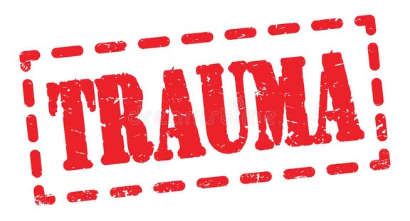 TRAUMA Text Written on Red Stamp Sign Stock Illustration - Illustration ...