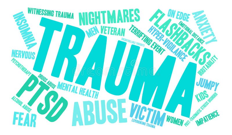 Trauma Word Cloud stock vector. Illustration of emotional - 99392904
