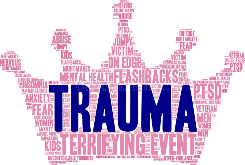 Trauma Word Cloud stock vector. Illustration of nervous - 217988405