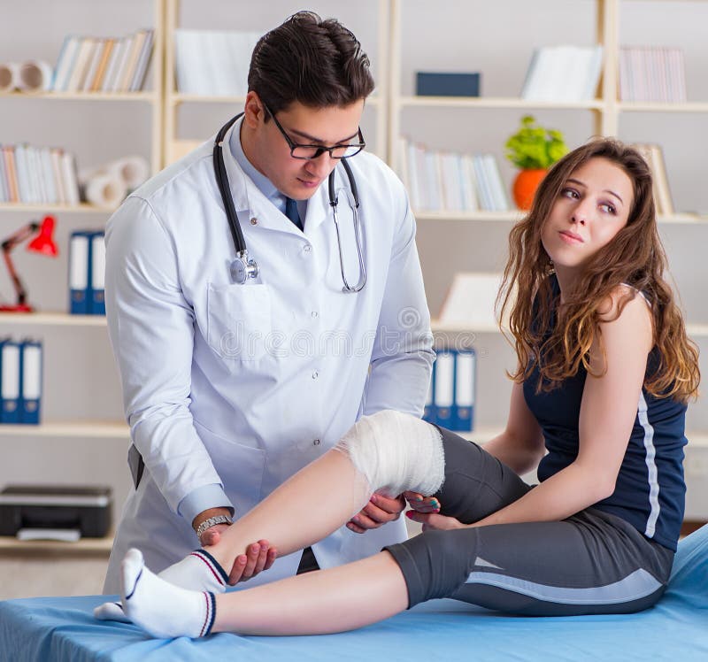 Traumatologist is Taking Care of the Patient Stock Image - Image of ...