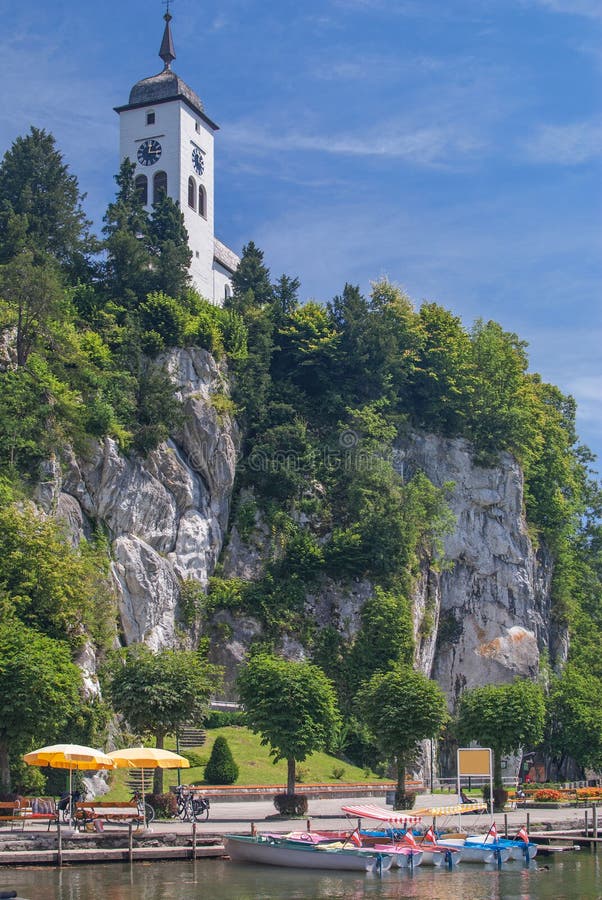 Traunkirchen,Lake Traunsee,Austria Stock Image - Image of tourism ...