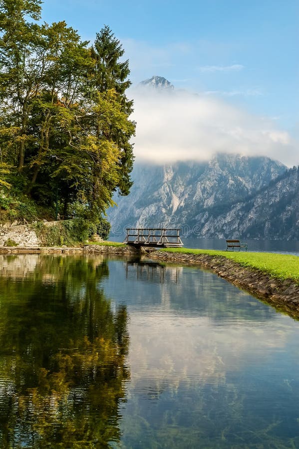 Traunkirchen and Traunsee, Austria Stock Photo - Image of limestone ...