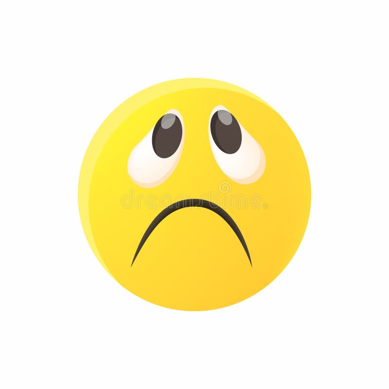 Karikatur Emoticon traurig vektor abbildung. Illustration von ...