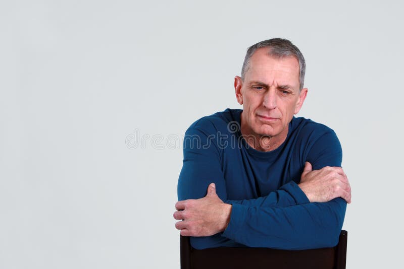 Älterer Mann ohne Hemd stockbild. Bild von porträt, attraktiv - 8539617