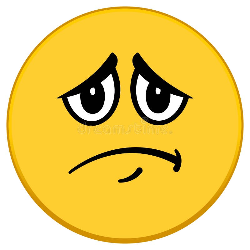 Trauriger Emoticon vektor abbildung. Illustration von schwätzchen ...