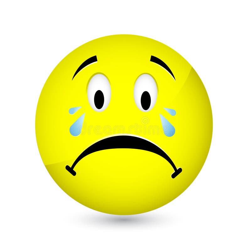 Trauriger smiley vektor abbildung. Illustration von smiley - 12029639