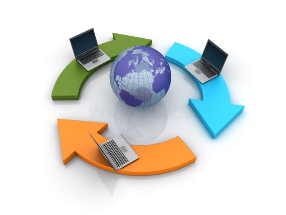 Travail d'équipe global illustration stock. Illustration du endless - 43437729