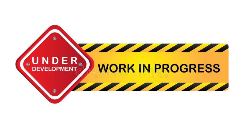 Signe de travaux en cours illustration de vecteur. Illustration du fond ...