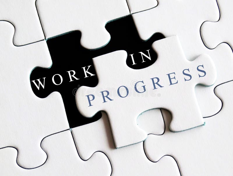 Travail en cours photo stock. Image du inachevé, texte - 57152476