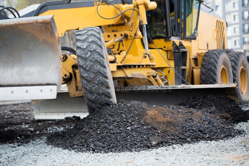 Travailleurs Sur Une Construction De Routes Photo stock - Image du ...