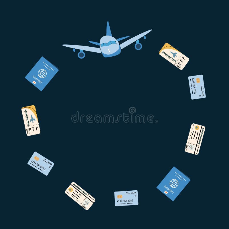 Travel and Adventure Stickers Featuring Airplane, Passport, and ...