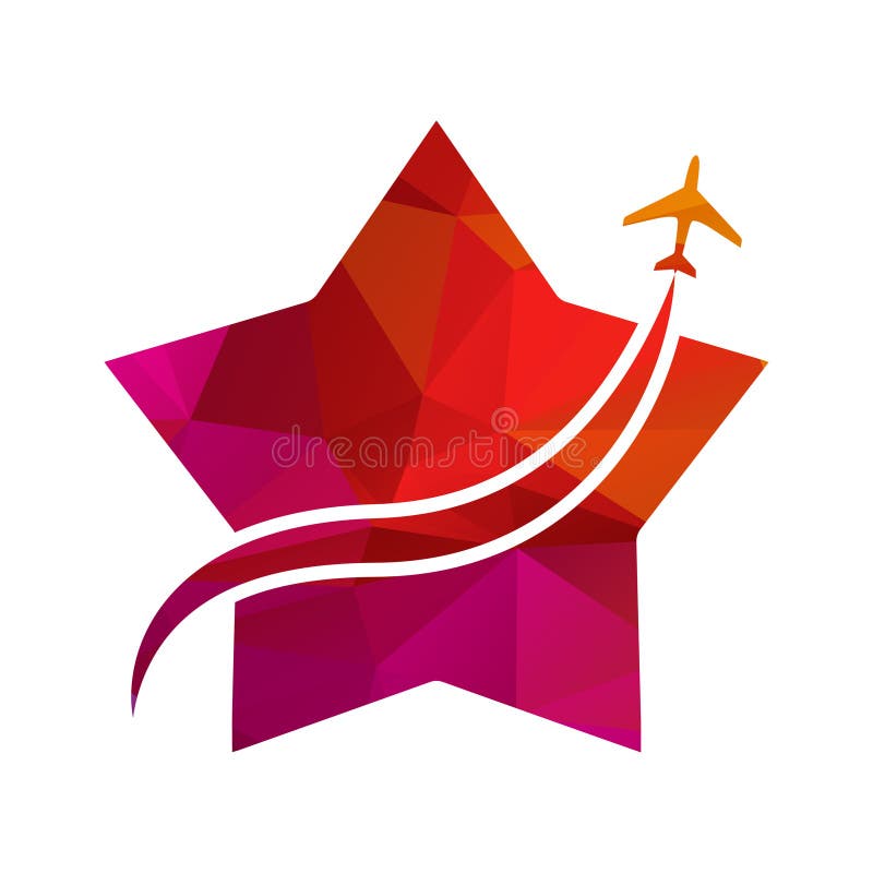 Travel Agency Logo with Star Vector Illustration Stock Vector ...