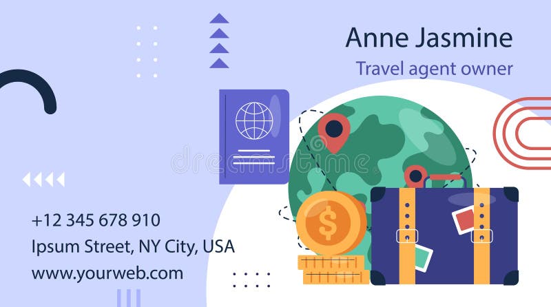 Travel Agency Template Design Vector Illustration. Stock Vector ...