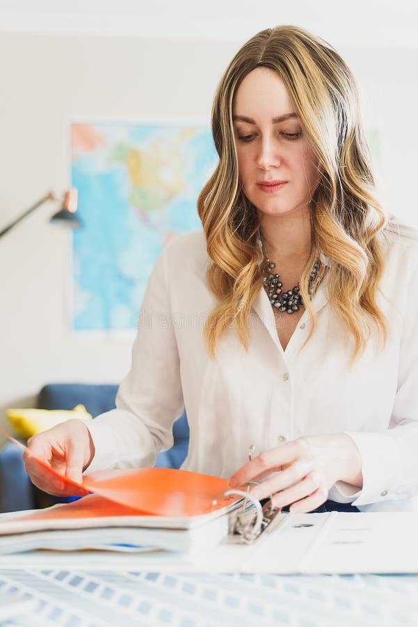 Travel agent working. stock image. Image of business - 217803743