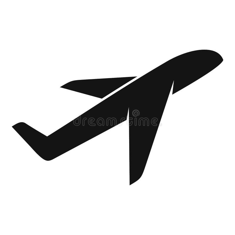 Travel Airplane Icon, Simple Style Stock Vector - Illustration of ...