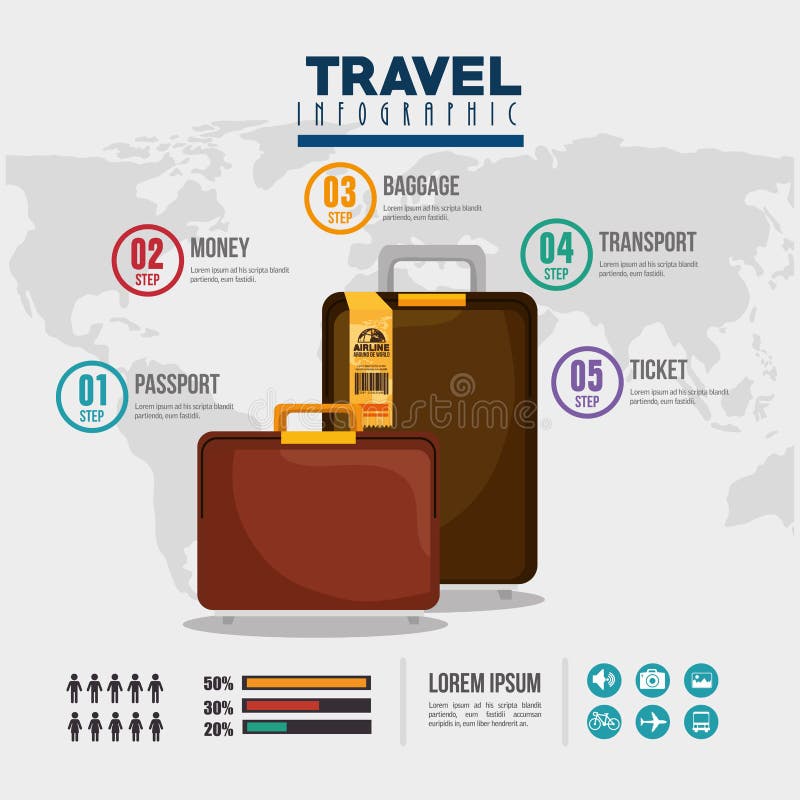 Travel Around the World Design Stock Illustration - Illustration of ...