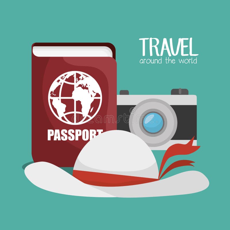 Travel Around the World Design Stock Illustration - Illustration of ...