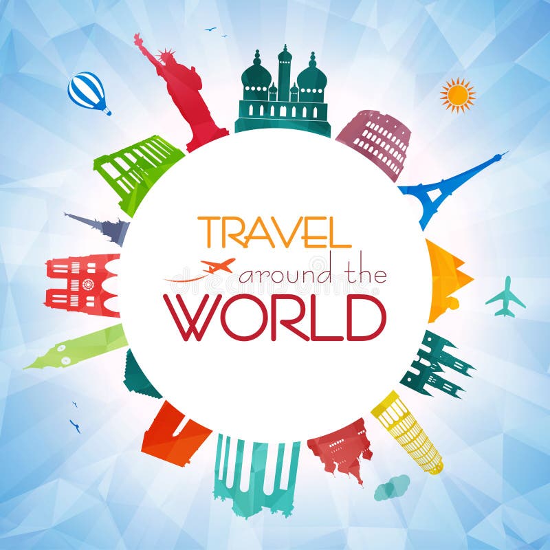 Travel around the world stock illustration. Illustration of design ... Travel around the world stock illustration. Illustration of design ...
