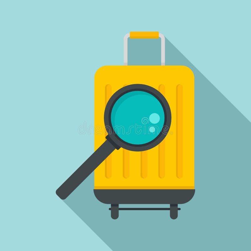 Travel Bag Control Icon, Flat Style Stock Vector - Illustration of ...