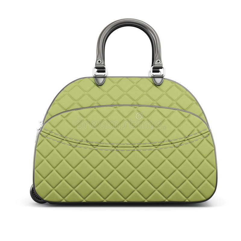 Road Quilted Bag Isolated On White Background. Top View. 3d Rend Stock ...