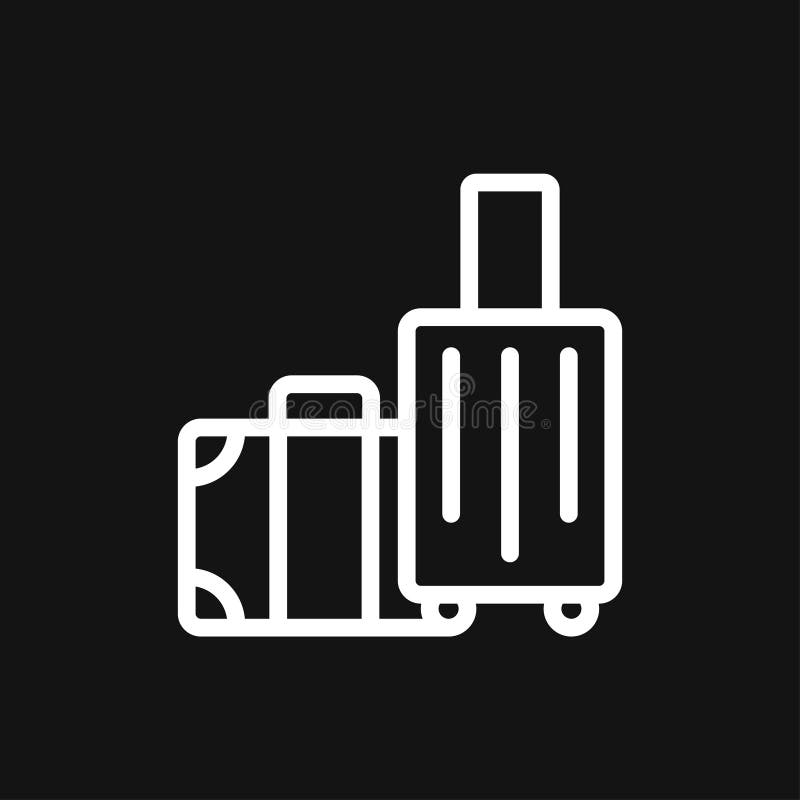Travel Bag Icon Vector Sign Symbol for Design Stock Illustration ...