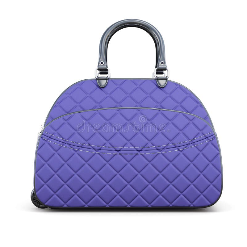 Travel Bag Isolated on White Background. Front View Stock Illustration ...