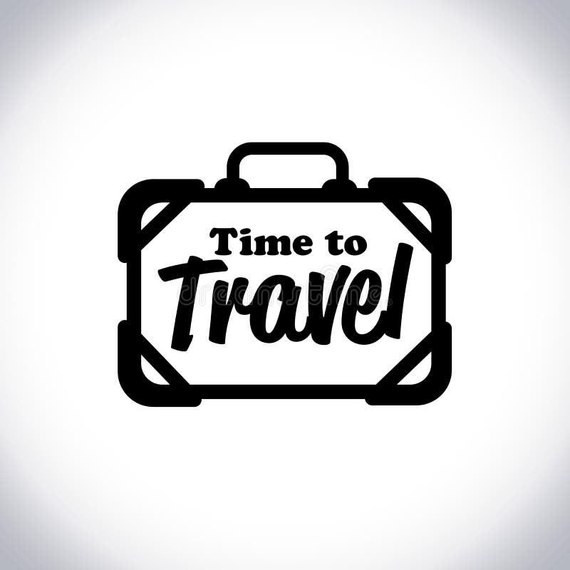 Travel Bag Logo with Text ` Time To Travel ` - Vector Stock Vector ...