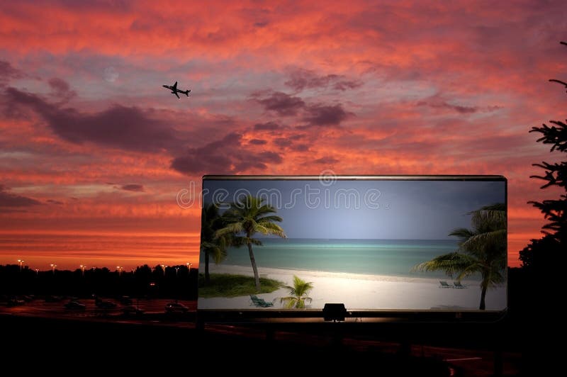 Travel billboard stock image. Image of lamp, advertise - 3538959