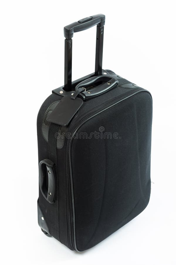 Travel black Suitcase stock image. Image of leather, hand - 60986157